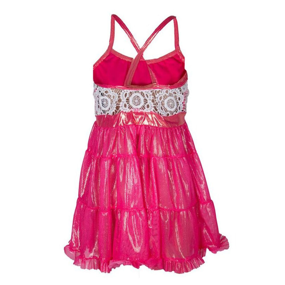 PatÃ© de Sable Girls Pink Lolita Crochet Beach Dress | Junior Couture UK