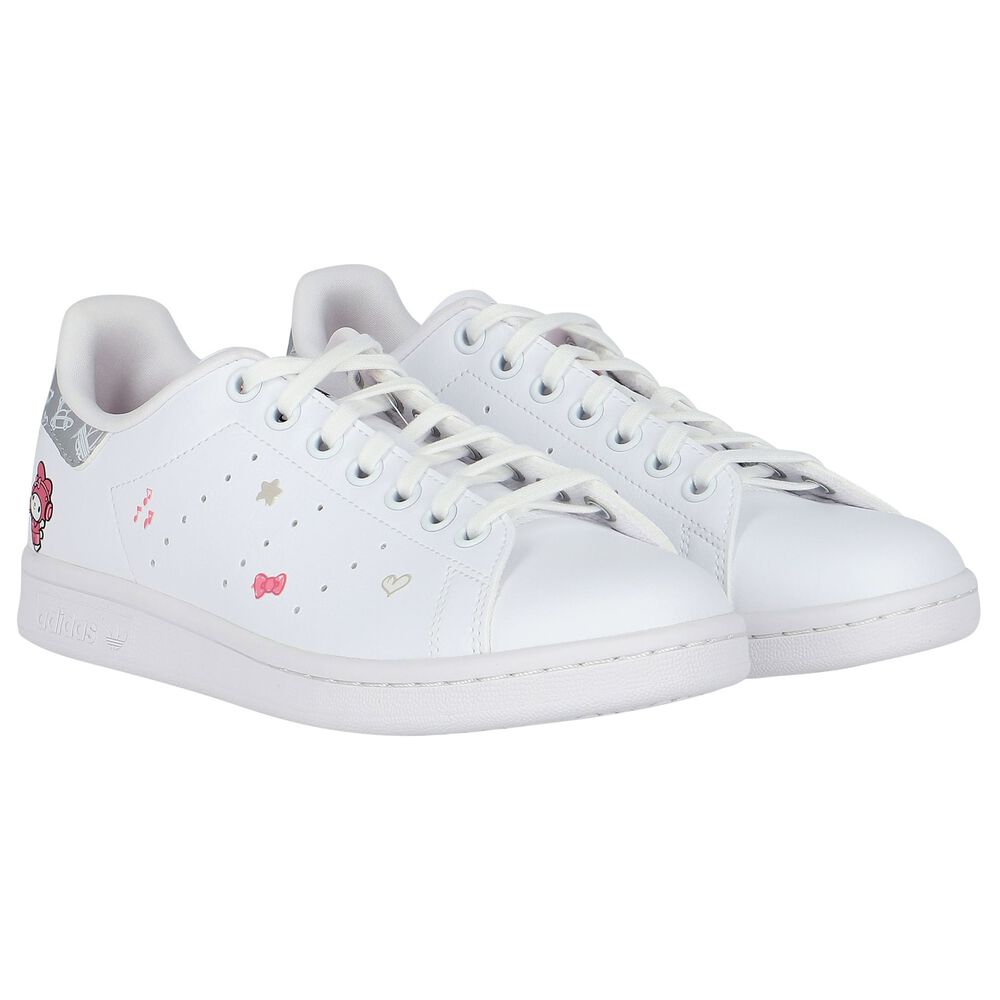 adidas Originals Girls White Stan Smith Hello Kitty Trainers | Junior ...