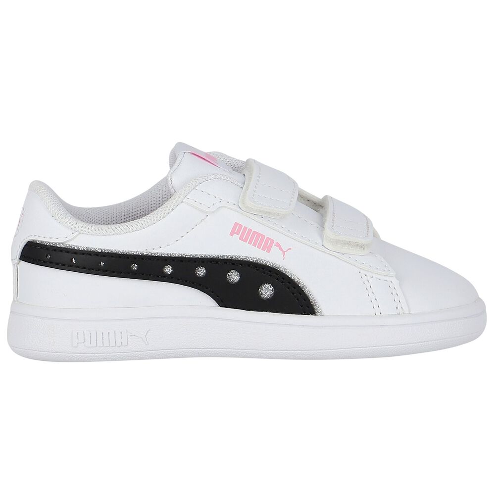 Puma Girls White Smash 3.0 Trainers | Junior Couture UK