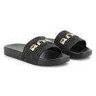 BOSS Boys Black Logo Sliders | Junior Couture UK